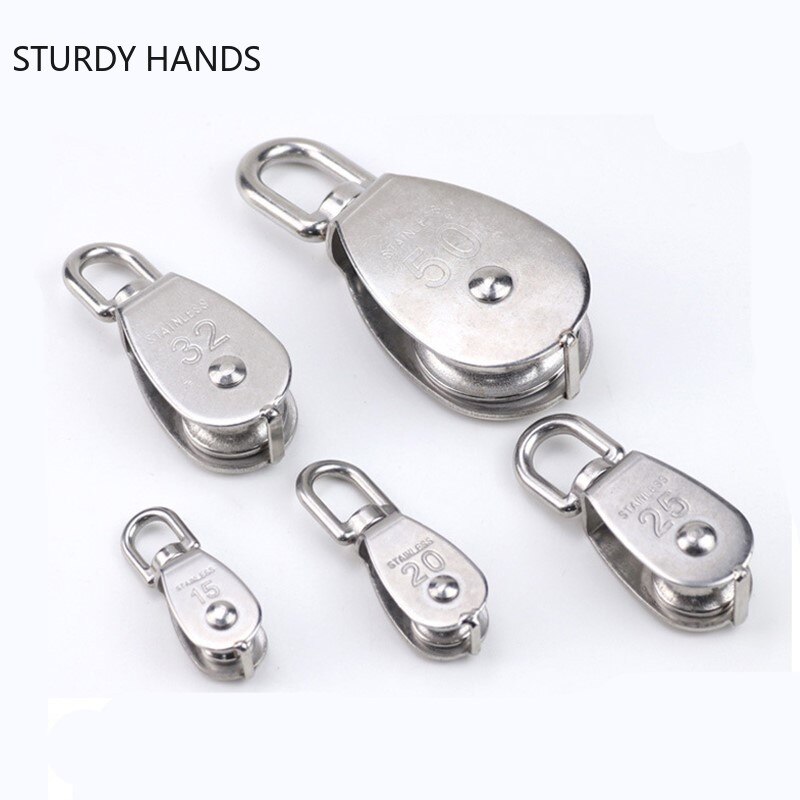 Stainless Steel Single Pulley Wire Rope Chain Trac... – Vicedeal