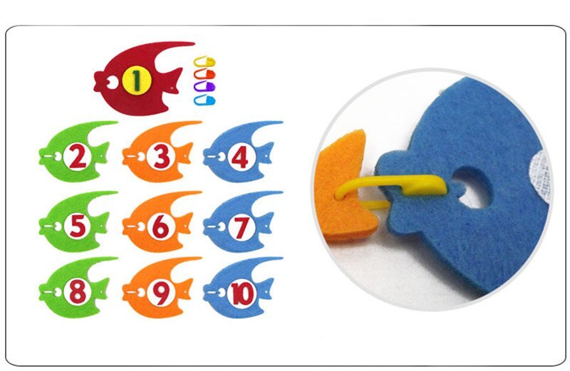 75X10CM Felt Cloth Fish Number For Children Early ... – Grandado