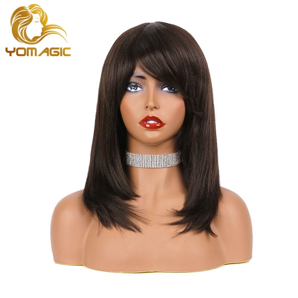 Yomagic Hair Bob Cut Synthetic Hair Full Machine W... – Grandado