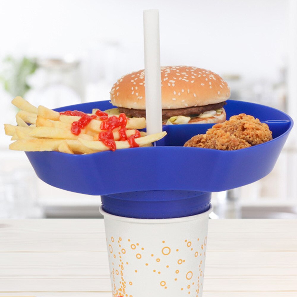 One-Piece Burger Fries Plate Portable Multipurpose... – Vicedeal