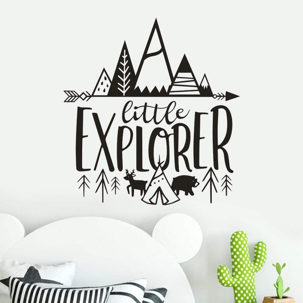 Little Explorer Vinyl Wall Sticker Mountain Forest... – Vicedeal