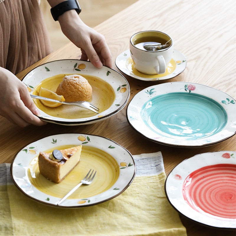 Home ceramic tableware western food deep/shallow d... – Vicedeal