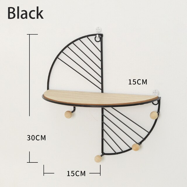 Nordic Iron Art Storage Display Shelf Wall Hanging... – Vicedeal