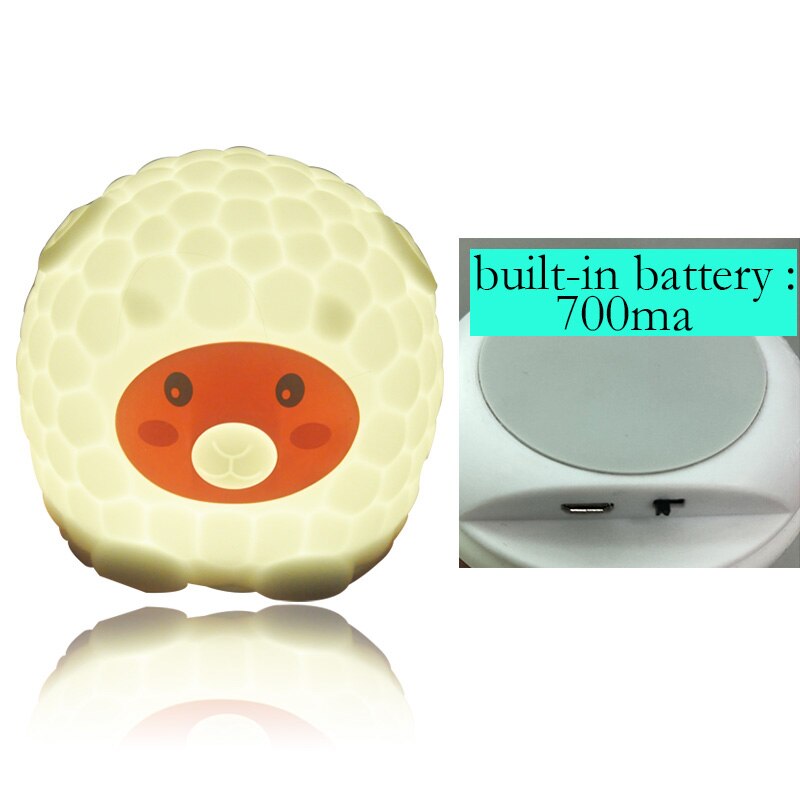 USB Rechargeable Night Light Lamb Silicone Night L... – Grandado
