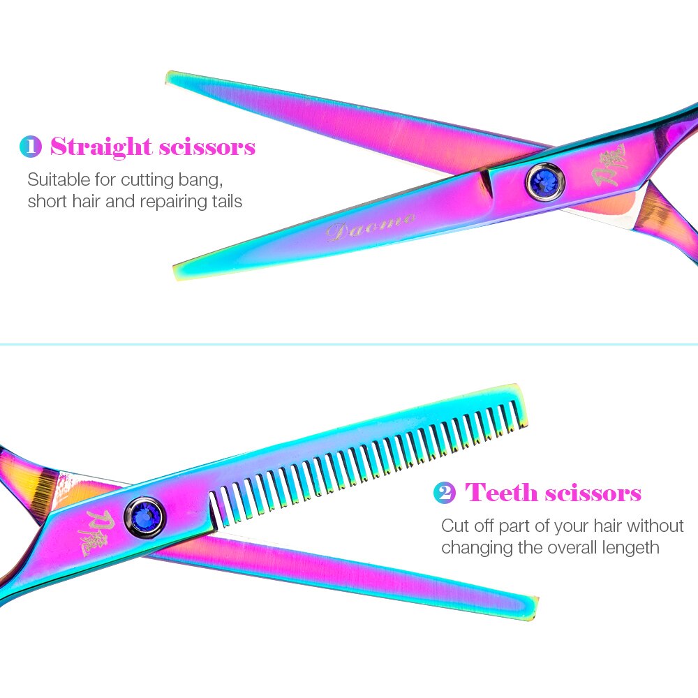 2pcs/set 6 Inch Hair Cutting Scissor Leather Bag S... – Grandado