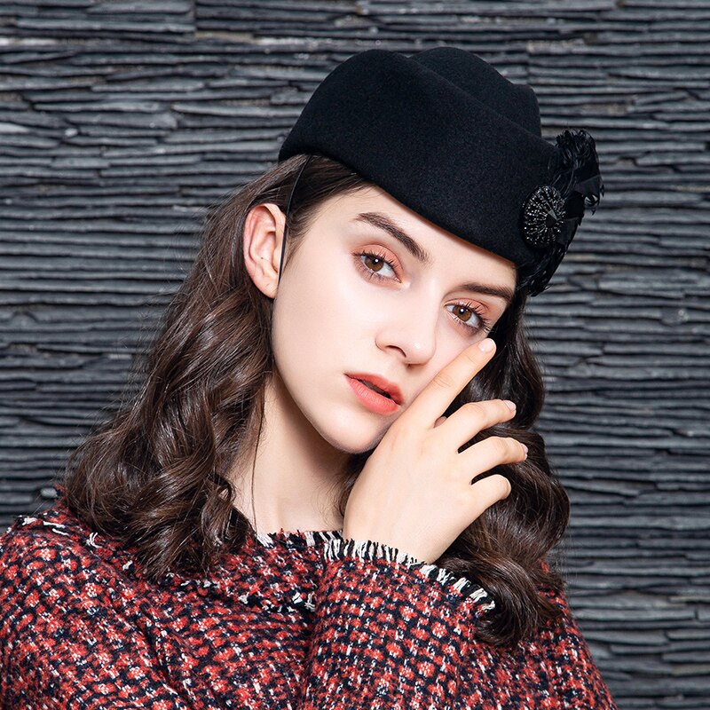 Lady small size stewardess hat chic painter hat pa... – Vicedeal