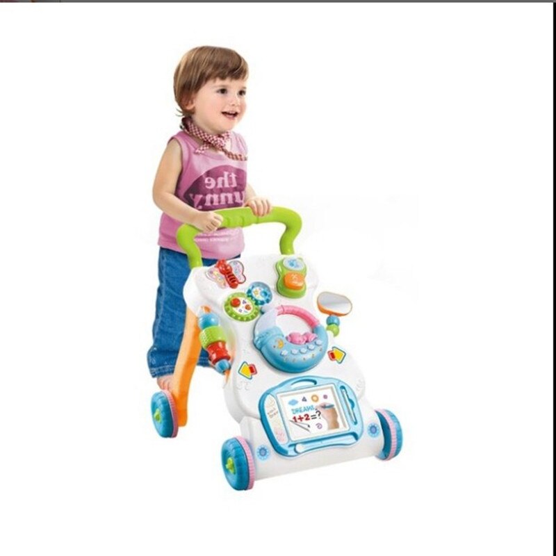 Baby Walker Trolley Children's Musical Walker Adju... – Grandado