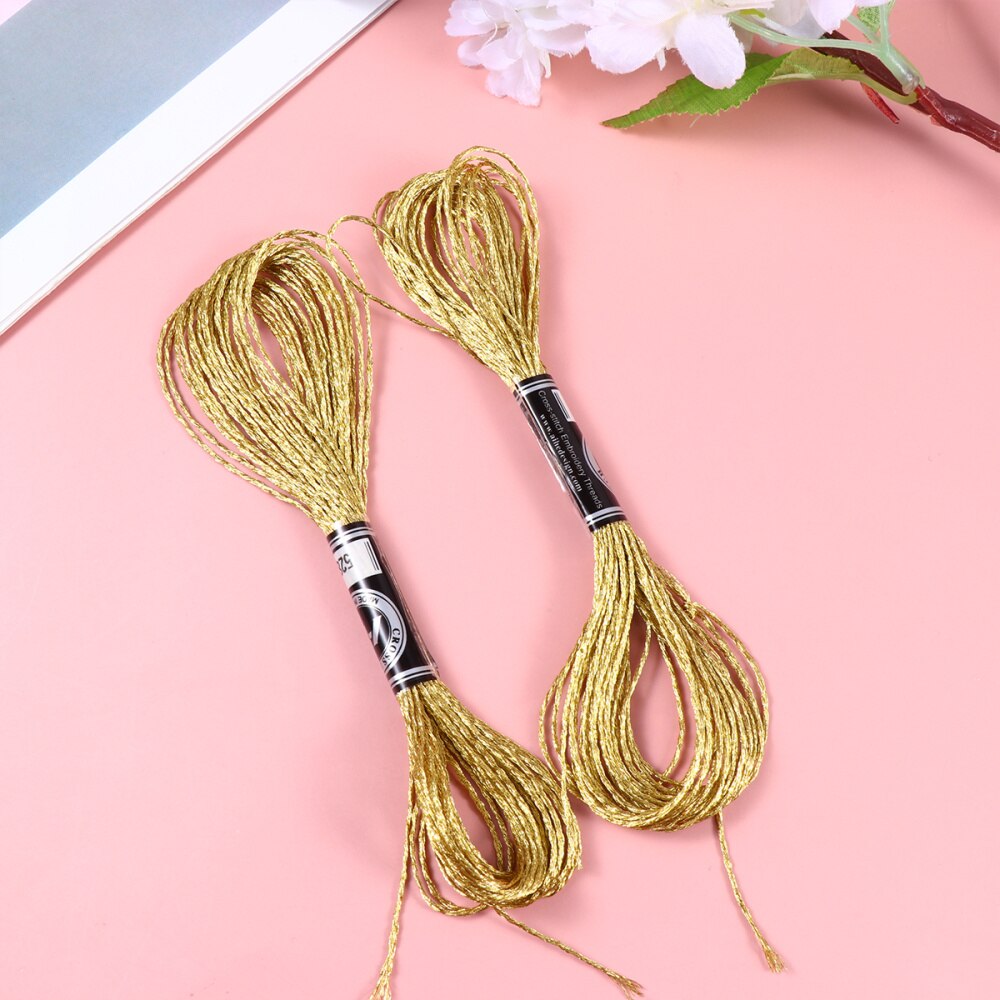 12PCS 8 Meter 12 Strands Metallic Embroidery Threa... – Grandado