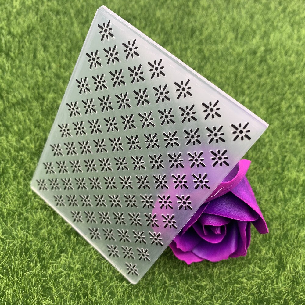 Shiny Star Flower Honeycomb geometric Plastic Embo... – Grandado