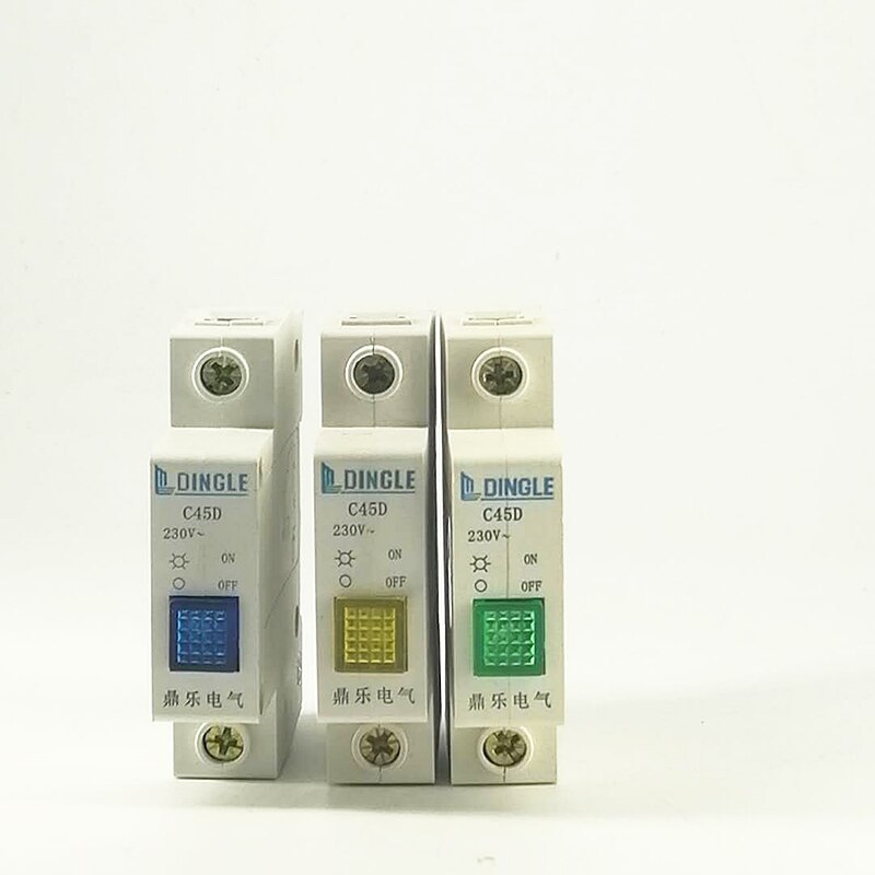 1 Stuks Din Rail Mount 220V Indicator Led Lamp C45... – Vicedeal