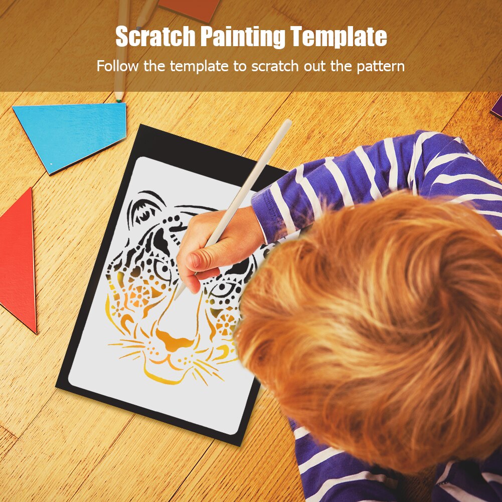 Scratch Painting Stencils Animal Drawing Template ... – Vicedeal