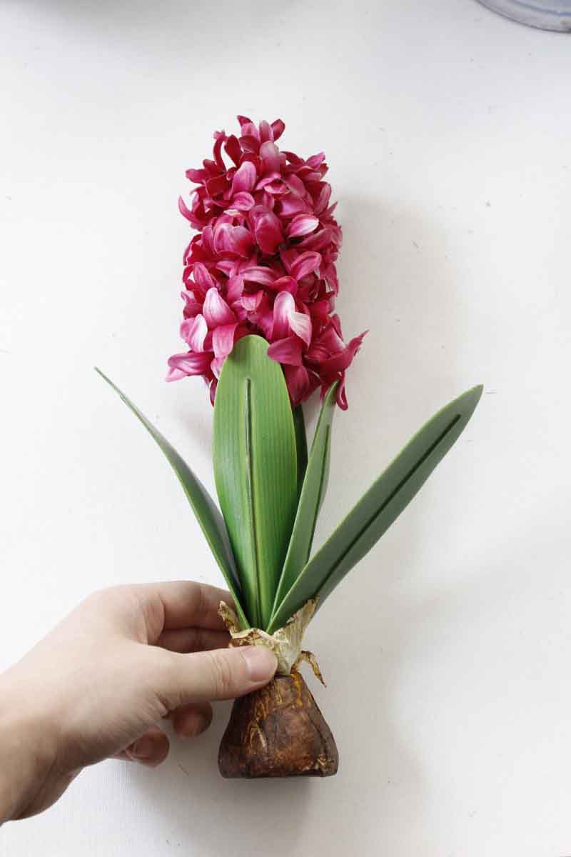 Artificial flower hyacinth with bulbs ceramics sil... – Grandado