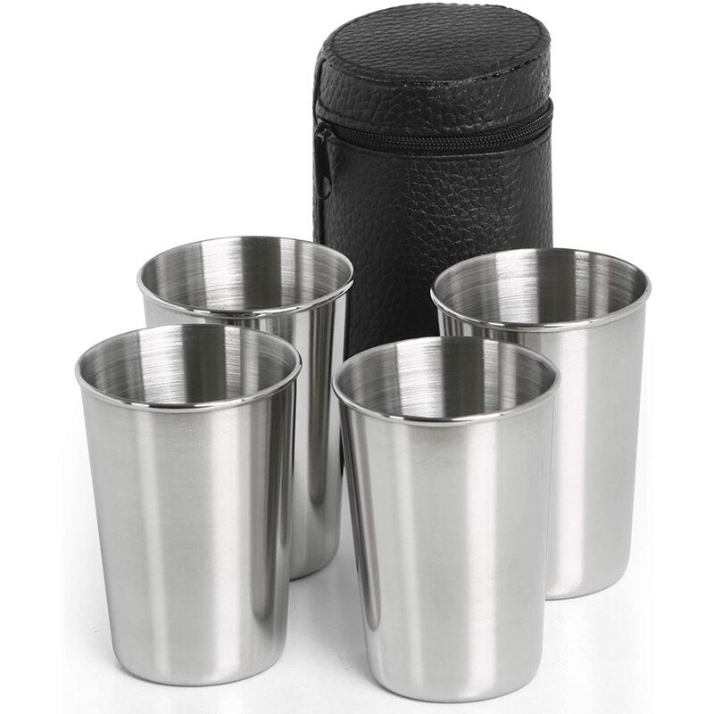 4 Pieces 170Ml (5.7 Oz) Stainless Steel Shot Cups ... – Grandado