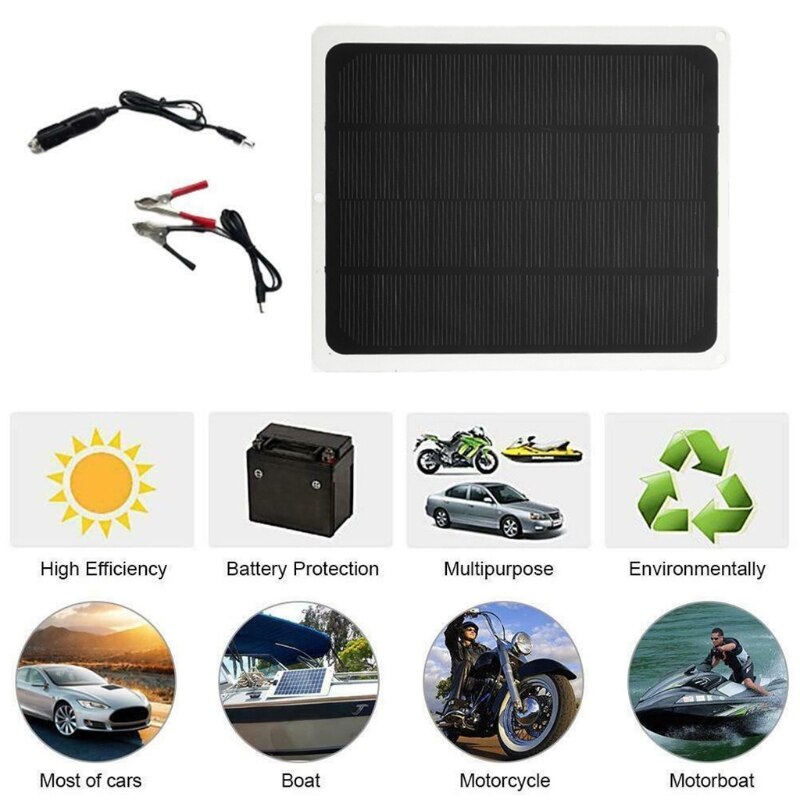 Protable Car Solar Panel Charger Kit Outdoor Emerg... – Vicedeal