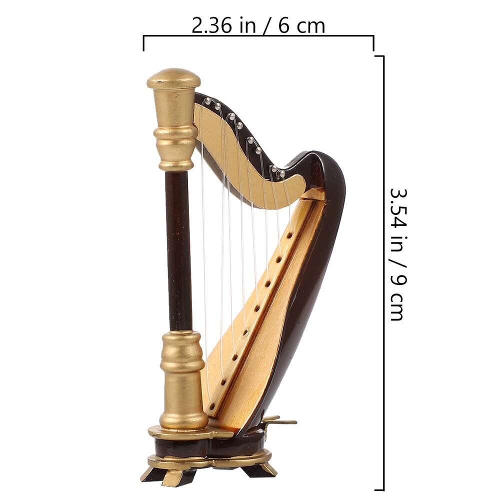 Mini Harp Model Wooden Harp with Box Musical Instr... – Grandado