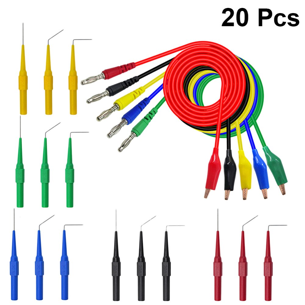 Lead Test Kit 30PCS Back Probe Kit,4mm Banana Plug To Copper Alligator ...