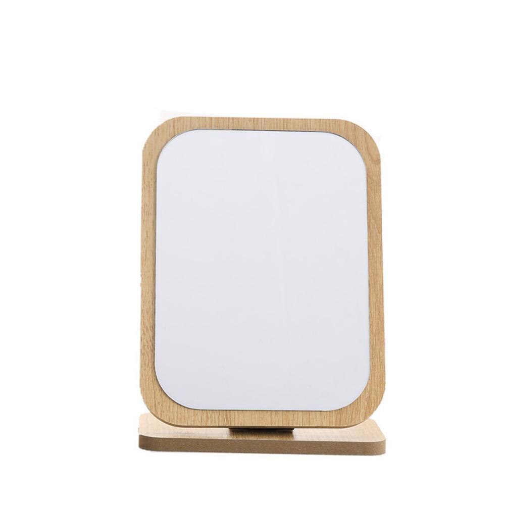 Simplified Wooden Retro Desktop Mirrors Makeup Van... – Grandado