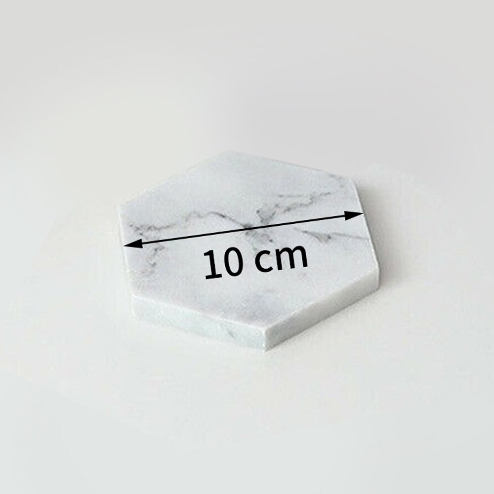 Marble Nordic Round Hexagon Coasters Desk Storage ... – Grandado