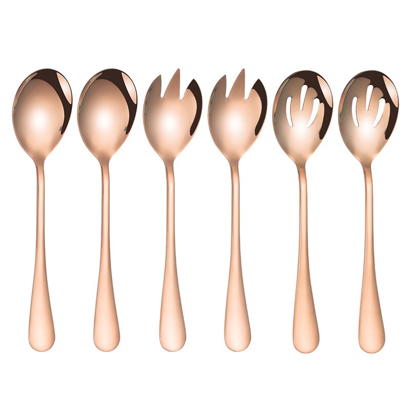 3Pcs Salad Dessert Spoon Set Large Stainless steel... – Grandado