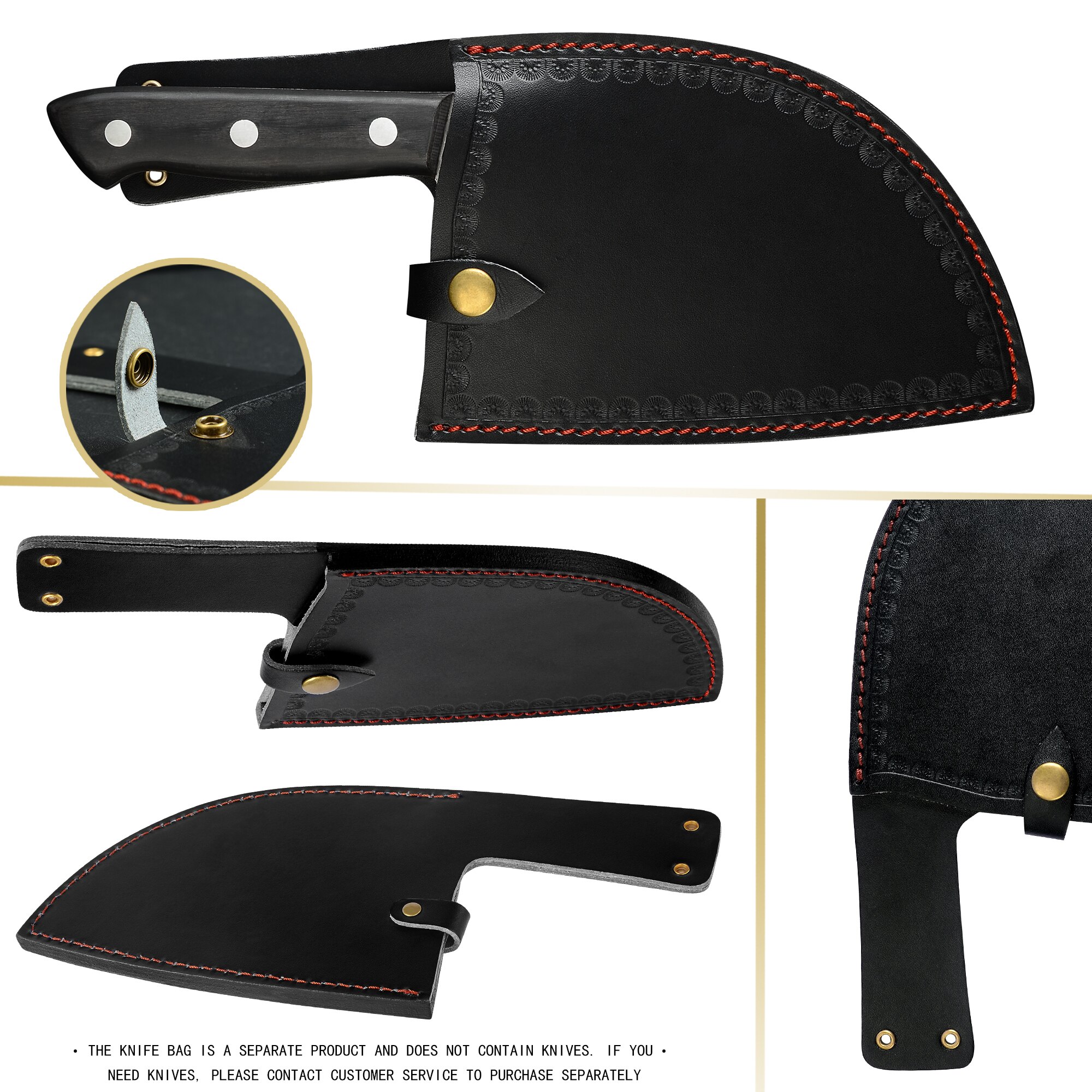 XYj Kitchen Knife Sheath Leather Case Knives Edge ... – Vicedeal