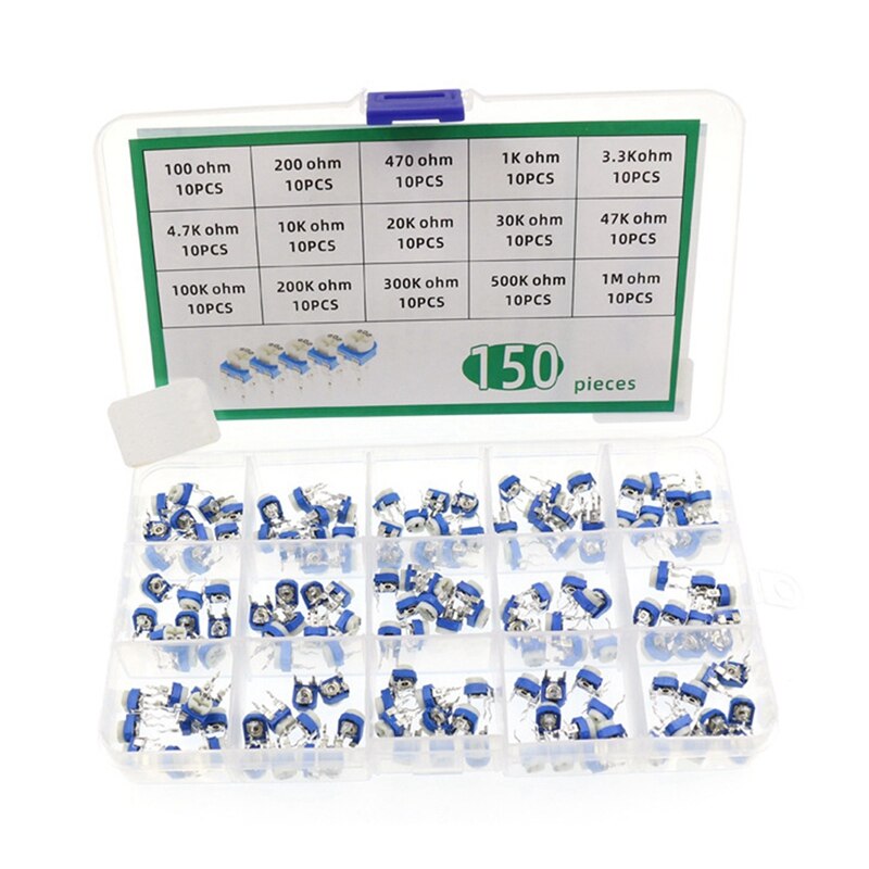 150Pcs RM065 Multiturn Trimpotentiometer Kit 15 Wa... – Vicedeal