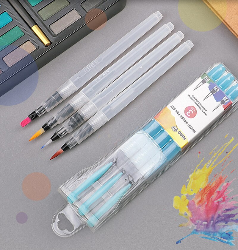 3/6 Pcs Verf Water Kleur Pennen Zachte Borstel Pen... – Grandado