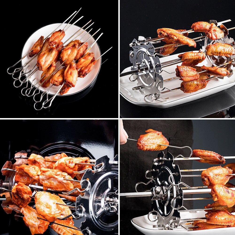 10 vork BBQ Stalen Metalen Roaster Rotisserie Spie... – Grandado