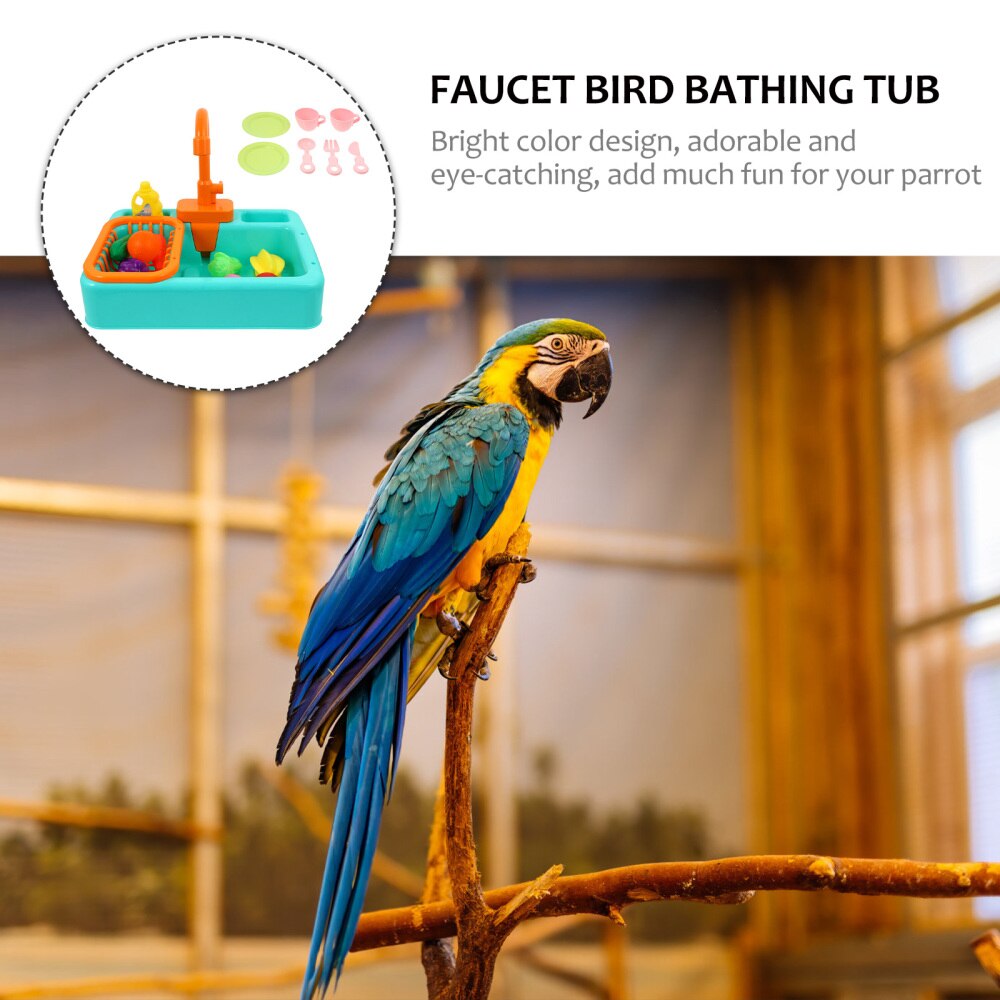 1 Set Papegaai Douche Bad Kooi Bassin Papegaai Bad... – Vicedeal