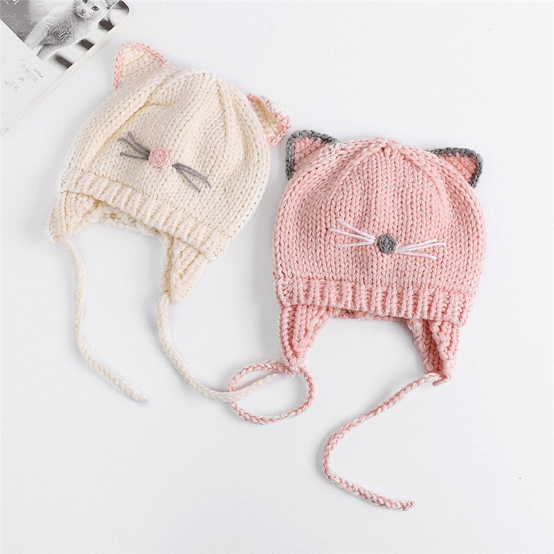 Baby hat cartoon kinderen Koreaanse kat oren katoe... – Vicedeal