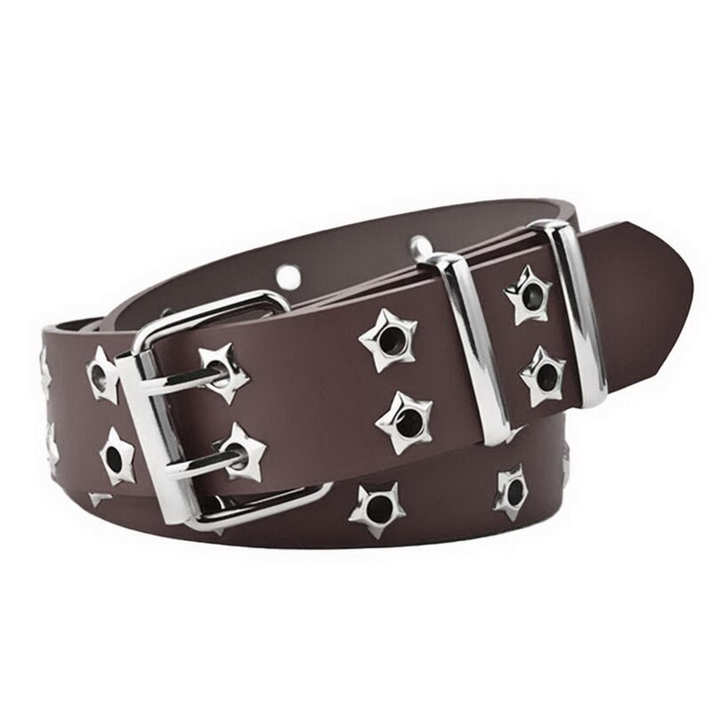 Women's Trouser Belt Riem Woman Double Star Eyelet... – Grandado