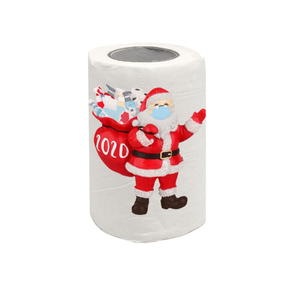 1 Roll Bath Paper Christmas Printed Santa Claus To... – Vicedeal