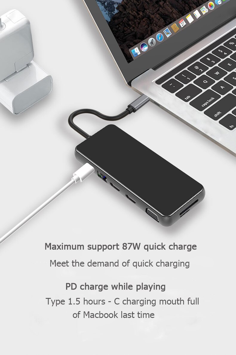 USB Hub MST Type C Dock Station USB C Dual HDMI-co... – Vicedeal