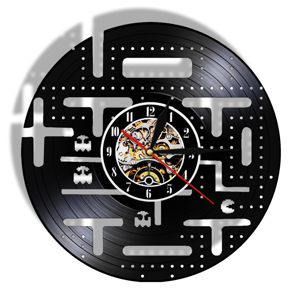 Arcade Game Wall Clock 7-Color Lights Vinyl Record... – Grandado