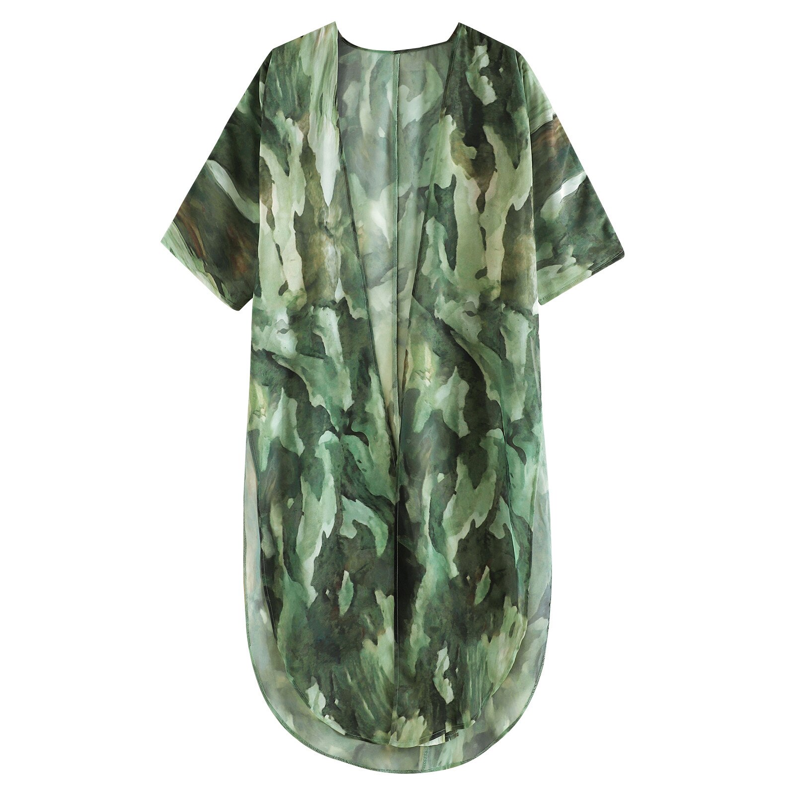 Summer Beachwear Sun Protection Print Chiffon Beac... – Vicedeal