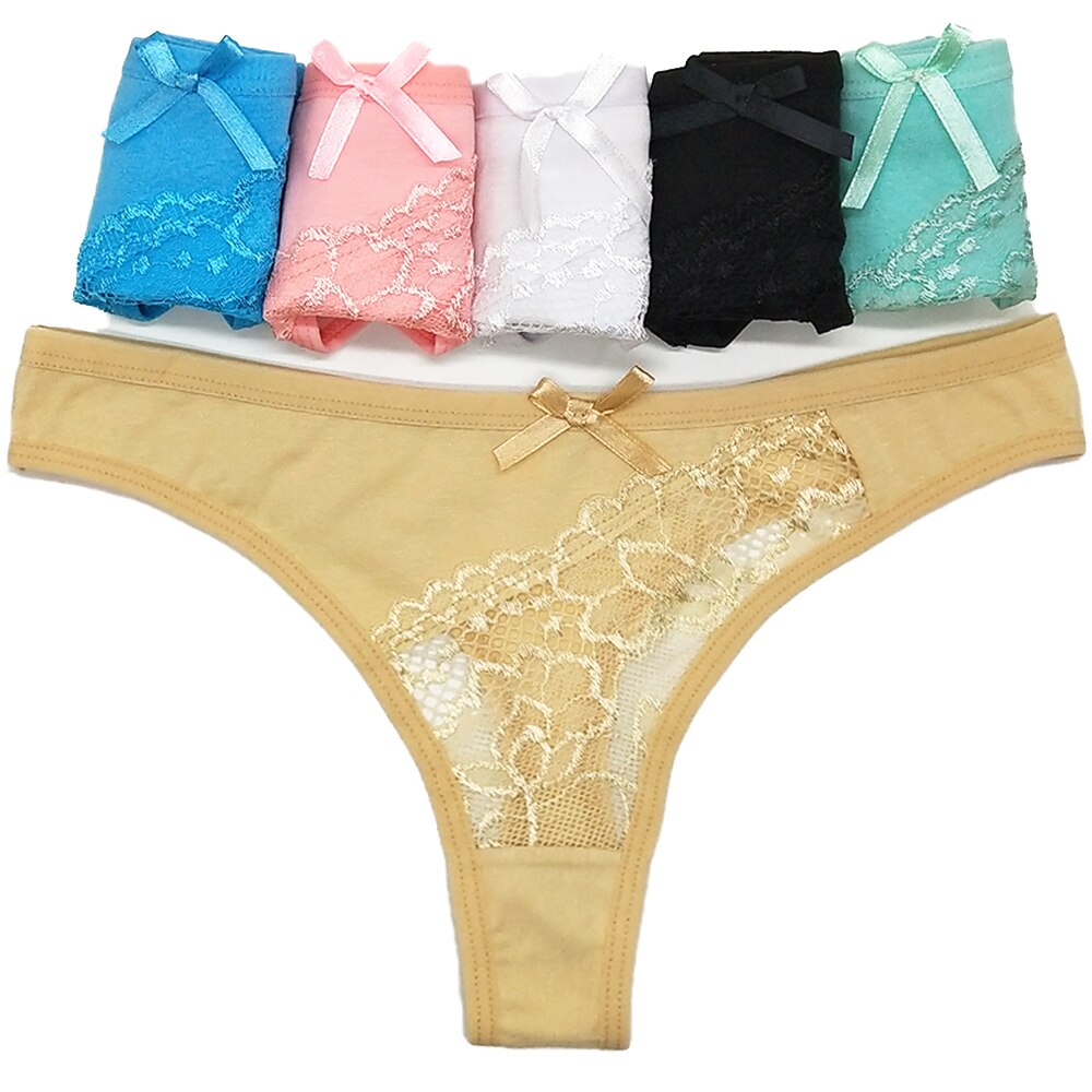 12 Pcs/Set Women Underwear Cotton Transparent Lace... – Grandado
