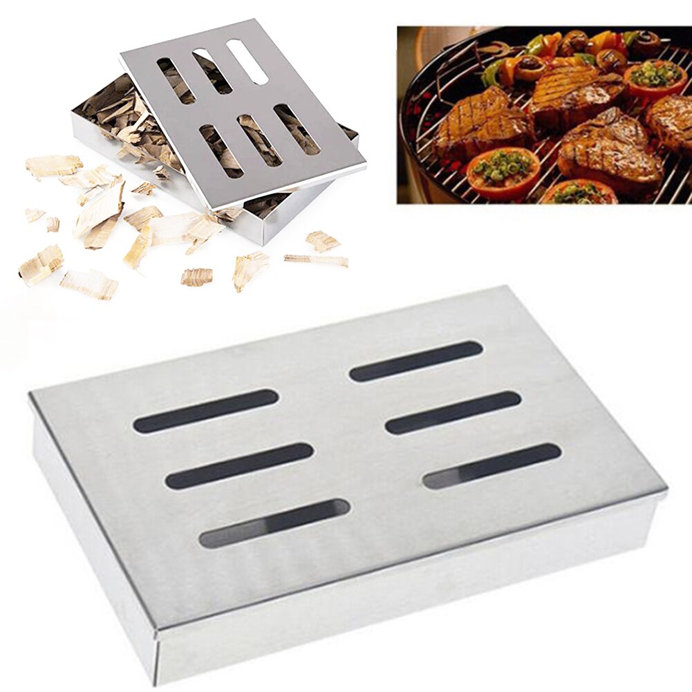 Outdoor Stainless Steel Wood Chip Smoking Box Barb... – Grandado