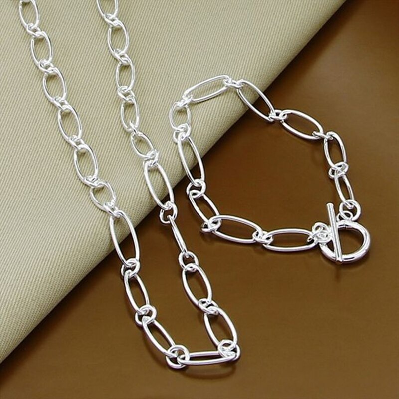 925 Sterling Silver Simple Round Circle Jewelry Se... – Grandado