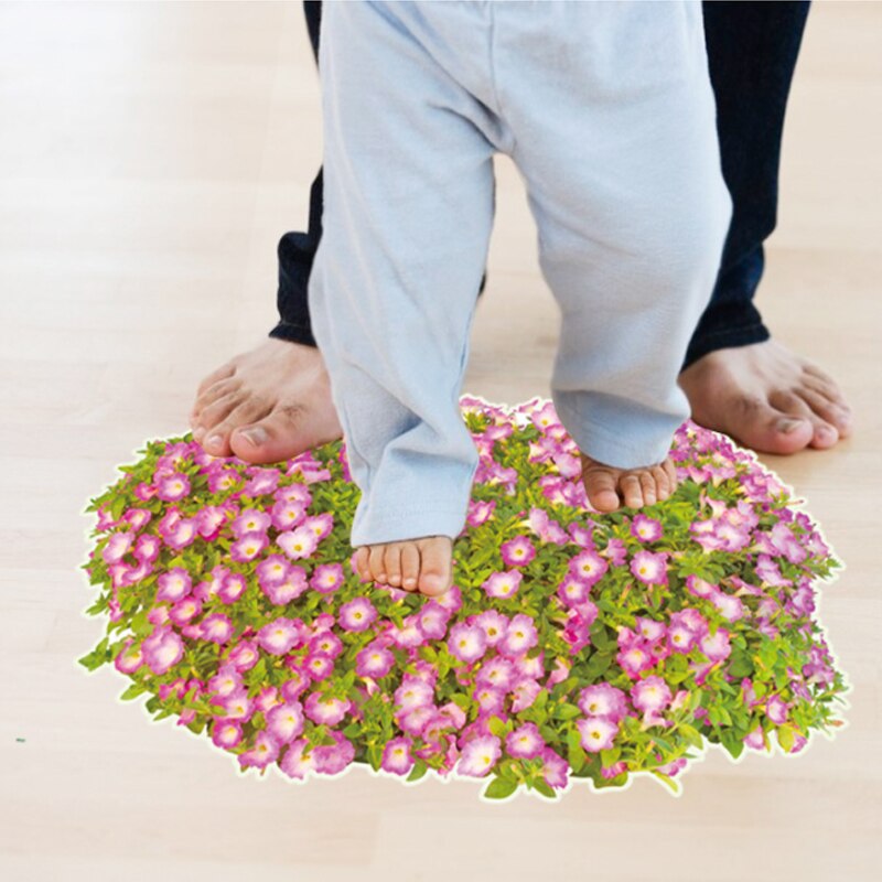 3D Flowers Floor Stickers Nature Wall Stickers Bat... – Grandado