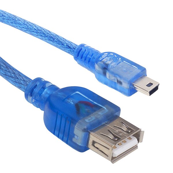 USB 5 PINOUTS MALE-USB FEMALE to 1 METRE CABLE BLU... – Vicedeal