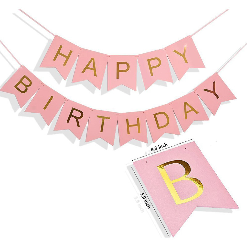 Happy Birthday Letter Banner Decorations Wine Cart... – Grandado