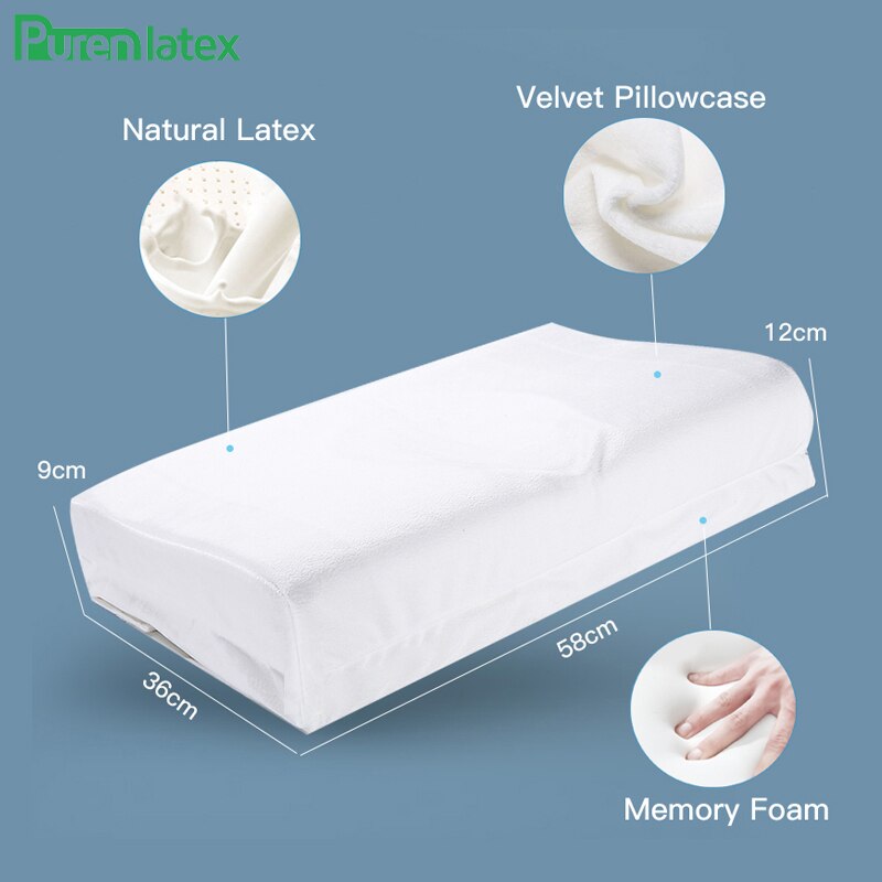 PurenLatex Natural Latex Pillow Adjustable Height ... – Vicedeal