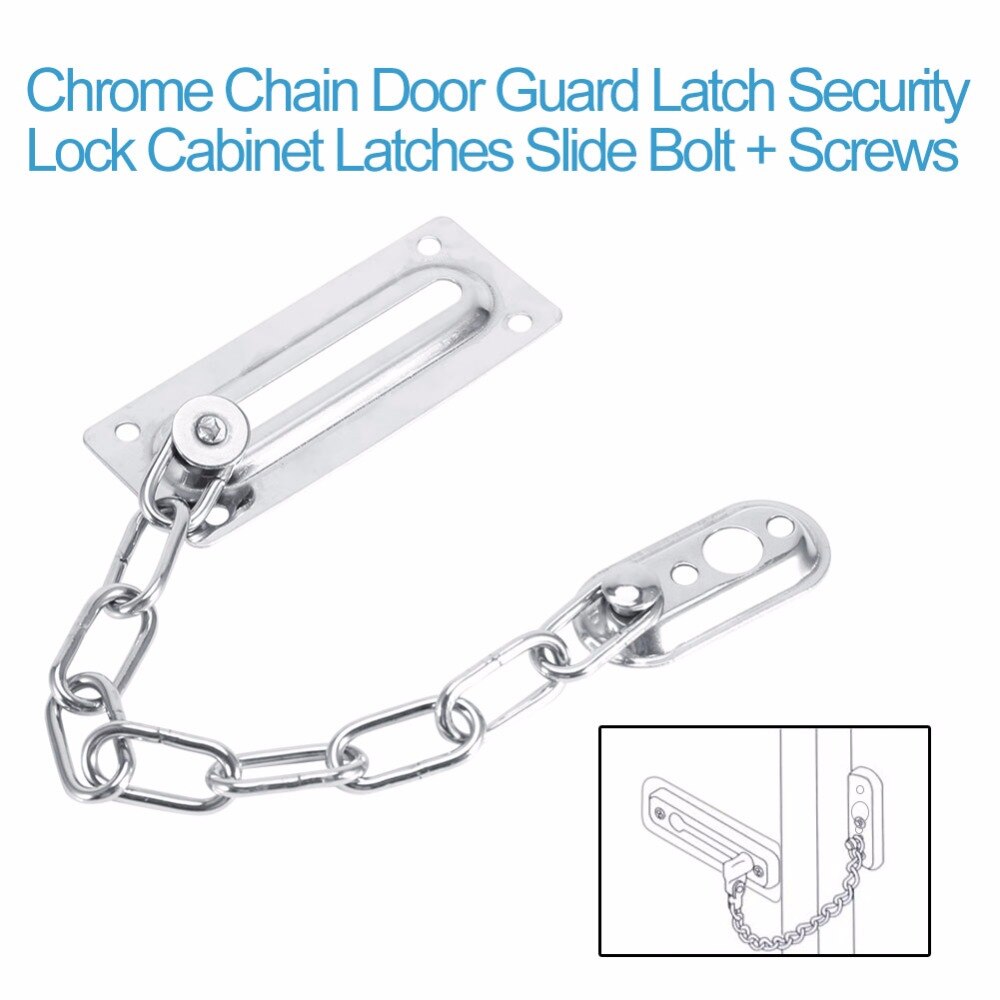 Sliding Door Lock Chrome Door Lock Chain Bolt Safe... – Grandado