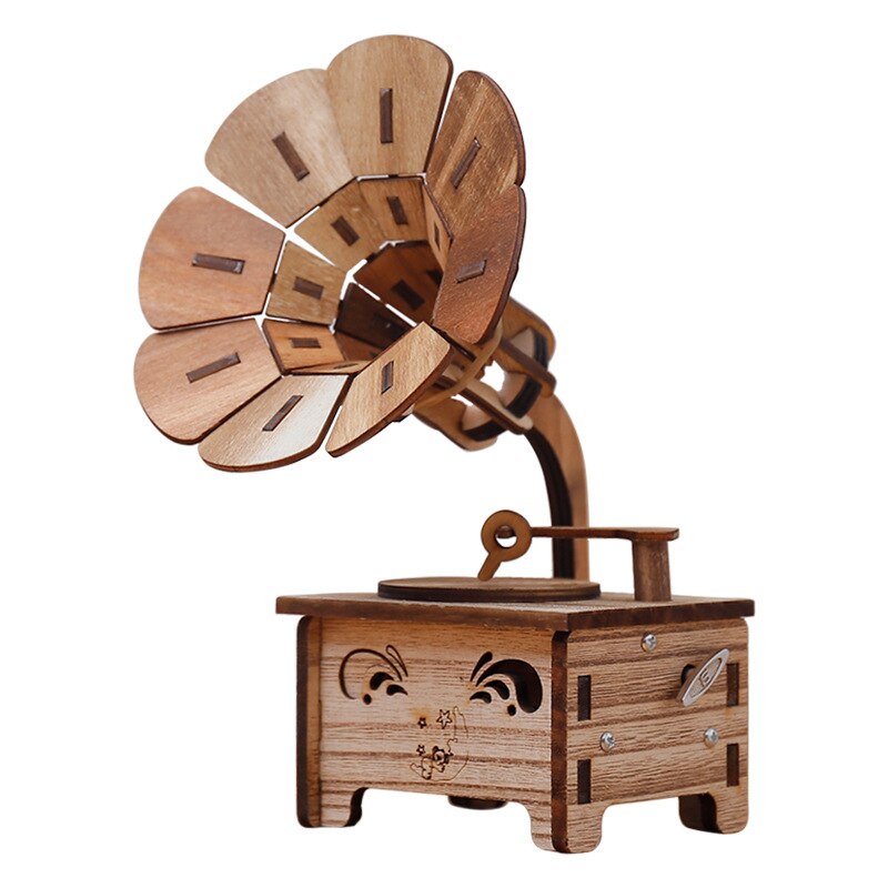 2020NEW Retro holz gramophone musik box dekoration... – Vicedeal
