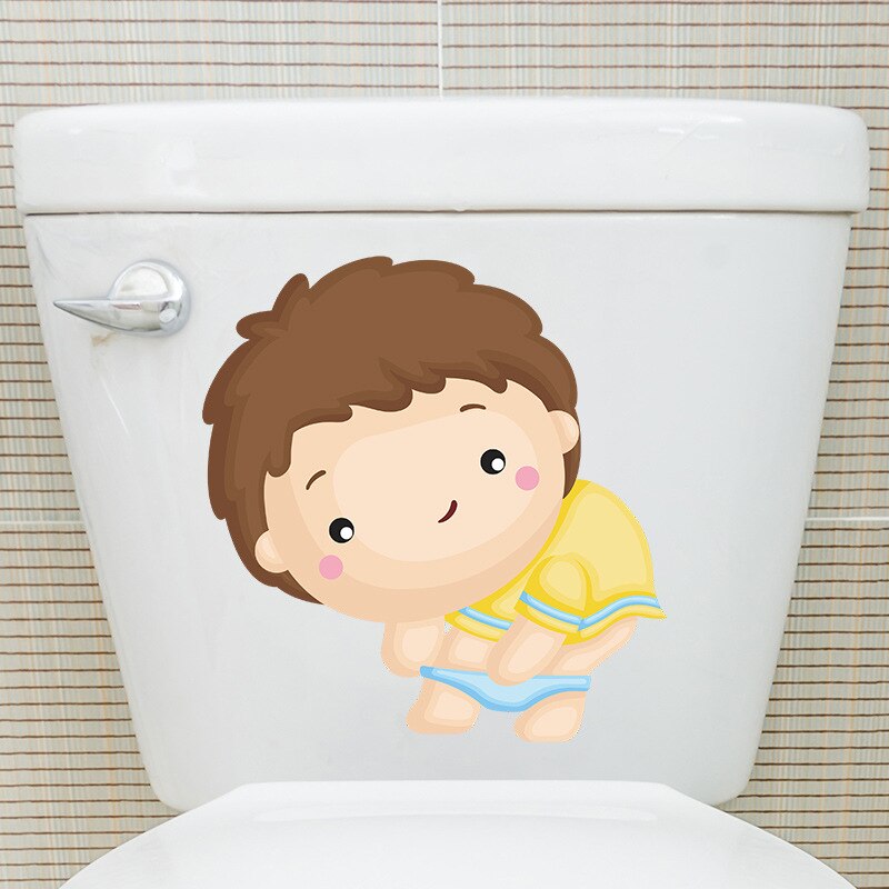 Cartoon Cute Little Boy Going To The Toilet Nurser... – Vicedeal