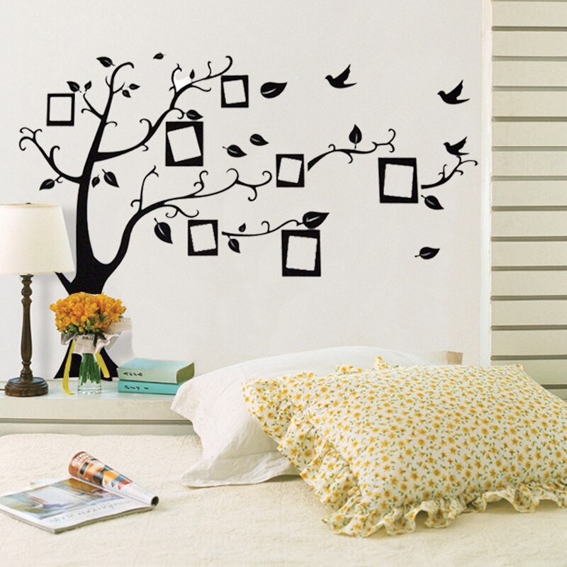 70*120cm Black 3D DIY Photo Tree PVC Wall Decals/A... – Grandado
