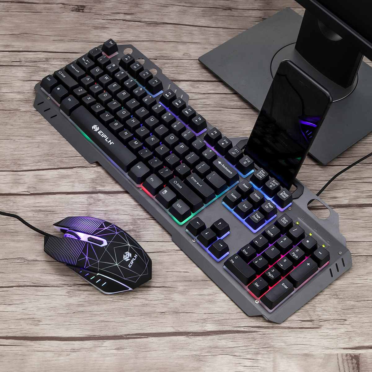 Gaming Keyboard Mouse Set Mechanical Feel With RGB... – Grandado