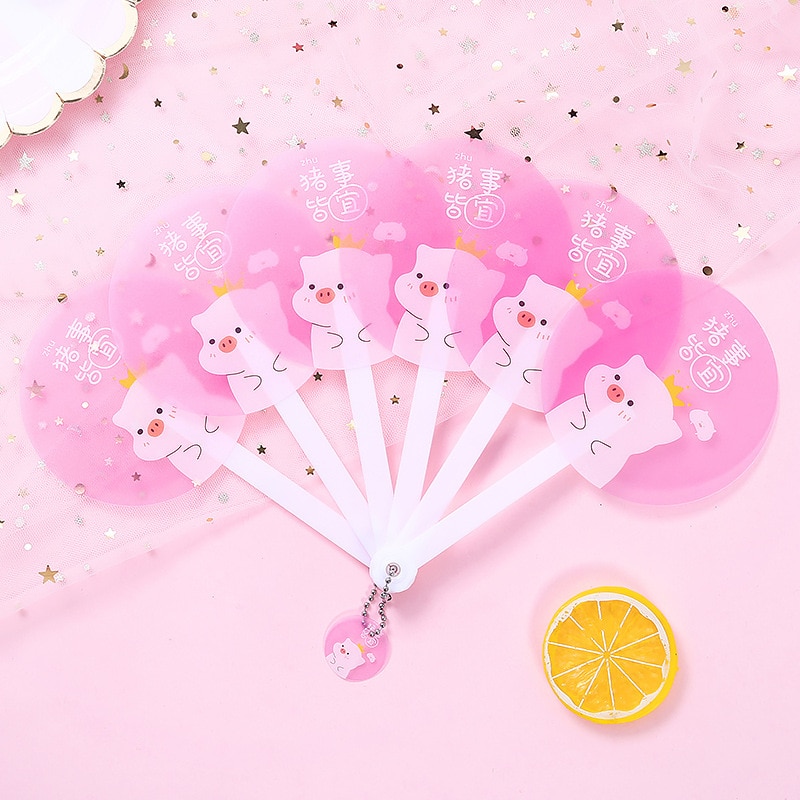 cooling fan Summer cute 6 fold cartoon folding stu... – Vicedeal