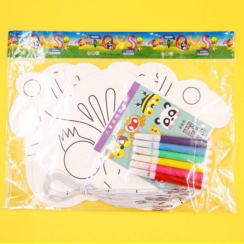 8Pcs Cartoon Animal Painting Masks Diy Color Kinde... – Grandado
