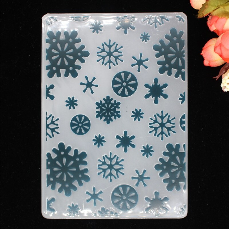 Snowflake Plastic Embossing Folders for DIY Scrapb... – Grandado