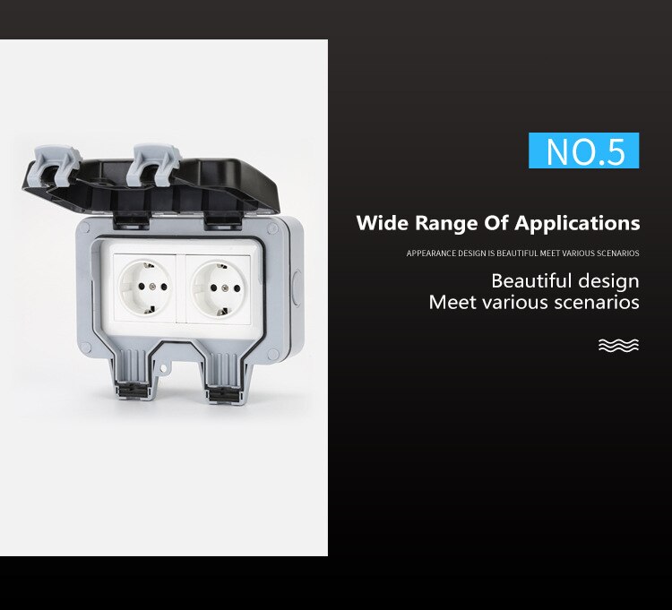 ! IP66 Outdoor Waterproof Socket Bathroom Wall Spl... – Grandado